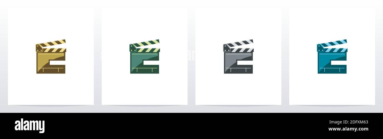 Clapping Board As A Letter Logo Design C Stock Vector Image & Art - Alamy