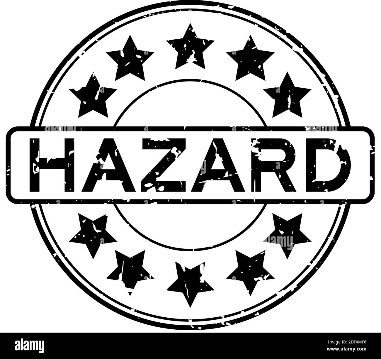 Danger dangerous risk hazard hazardous health safety Black and White ...