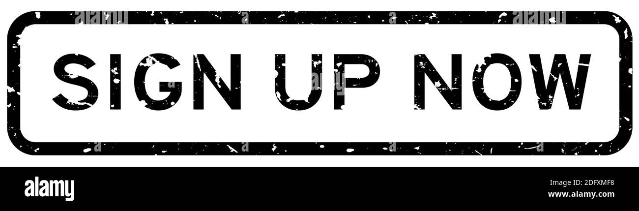Grunge black sign up now word square rubber seal stamp on white background Stock Vector Image ...