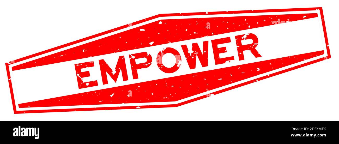 Grunge red empower word hexagon rubber seal stamp on white background Stock Vector Image & Art ...