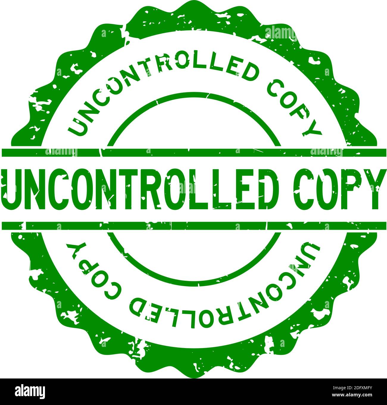 Grunge uncontrolled copy word round rubber seal stamp on white background Stock Vector Image ...
