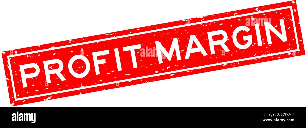 Grunge red profit margin word square rubber seal stamp on white background Stock Vector Image ...