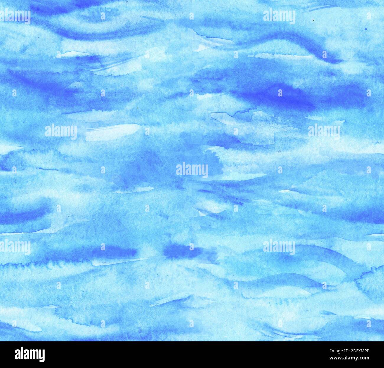 Watercolor abstract seamless pattern. Sea and water texture Stock Photo ...