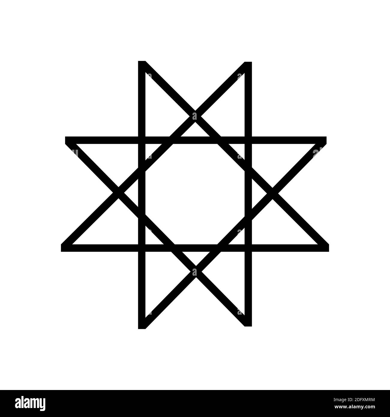 The Symbol Of The Creation, One Of The Symbols Of Alchemy. Black And