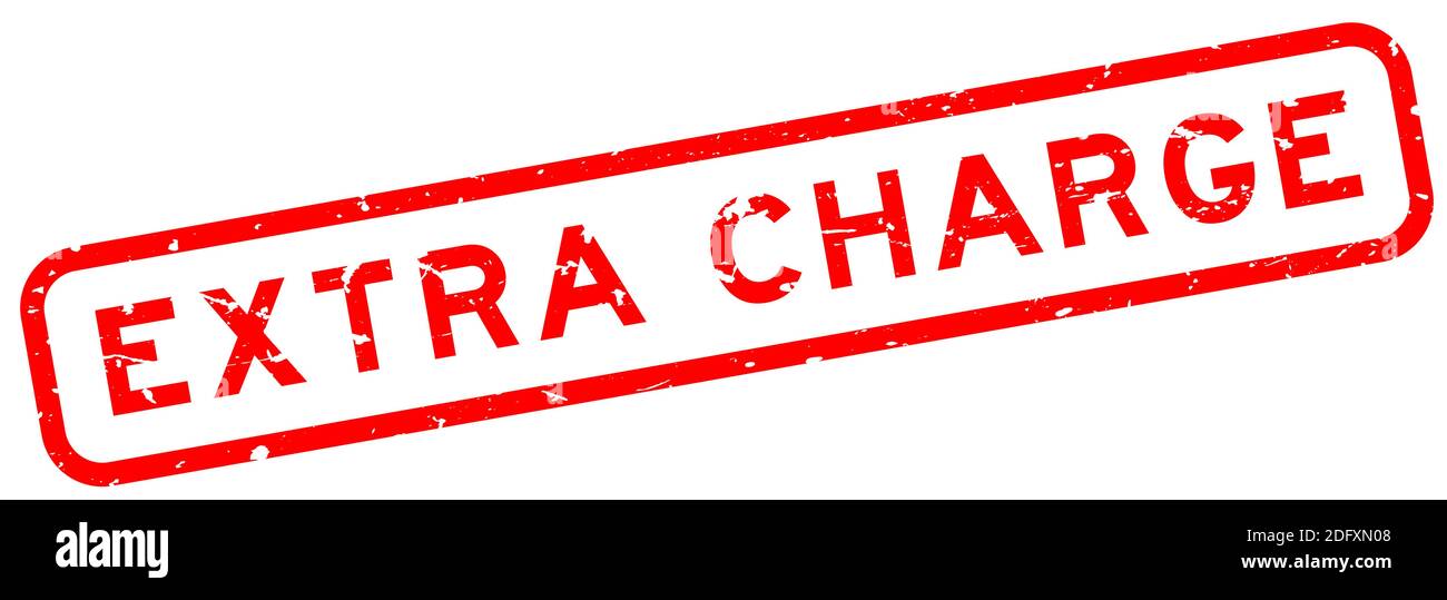 Grunge red extra charge word square rubber seal stamp on white background Stock Vector Image ...