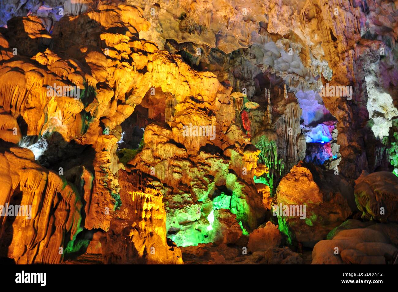 Rock formation and cave in Vietnam Stock Photo - Alamy