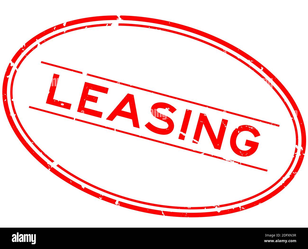 Grunge red leasing word oval rubber seal stamp on white background Stock Vector Image & Art - Alamy