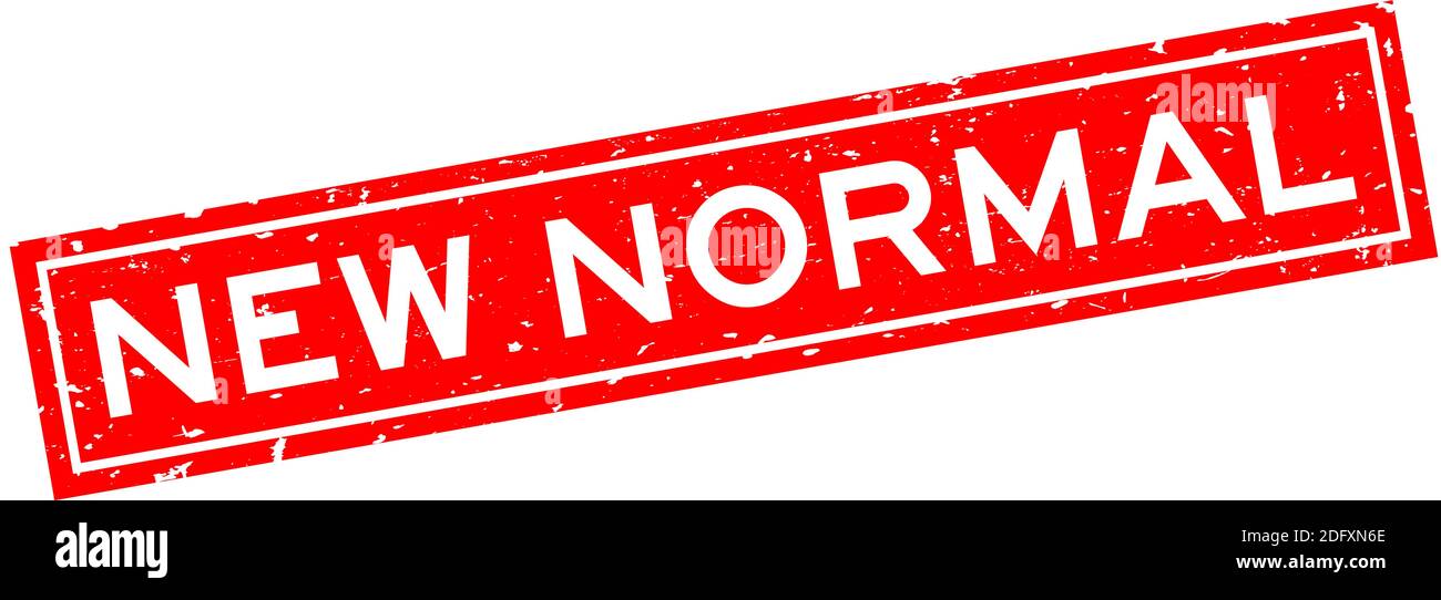 Grunge red new normal word square rubber seal stamp on white background Stock Vector Image & Art ...