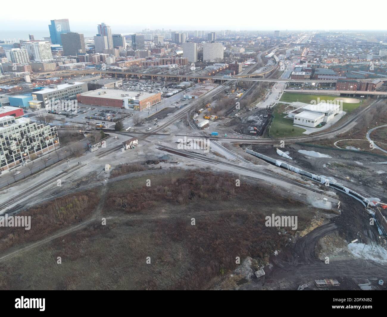 Aerial Views of Chicago Skyline Stock Photo - Alamy