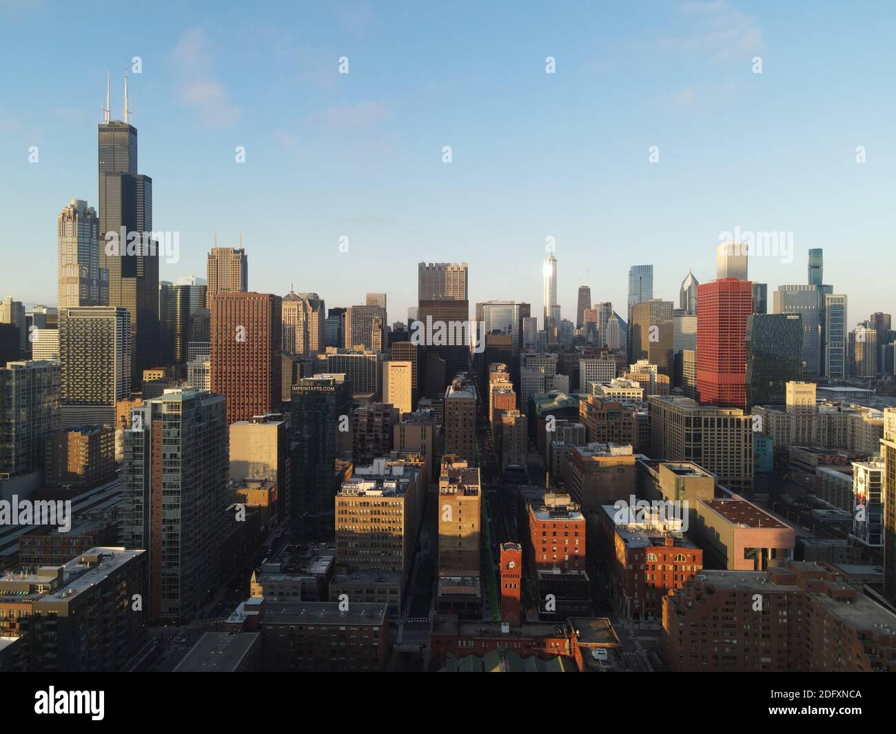 Aerial Views of Chicago Skyline Stock Photo - Alamy