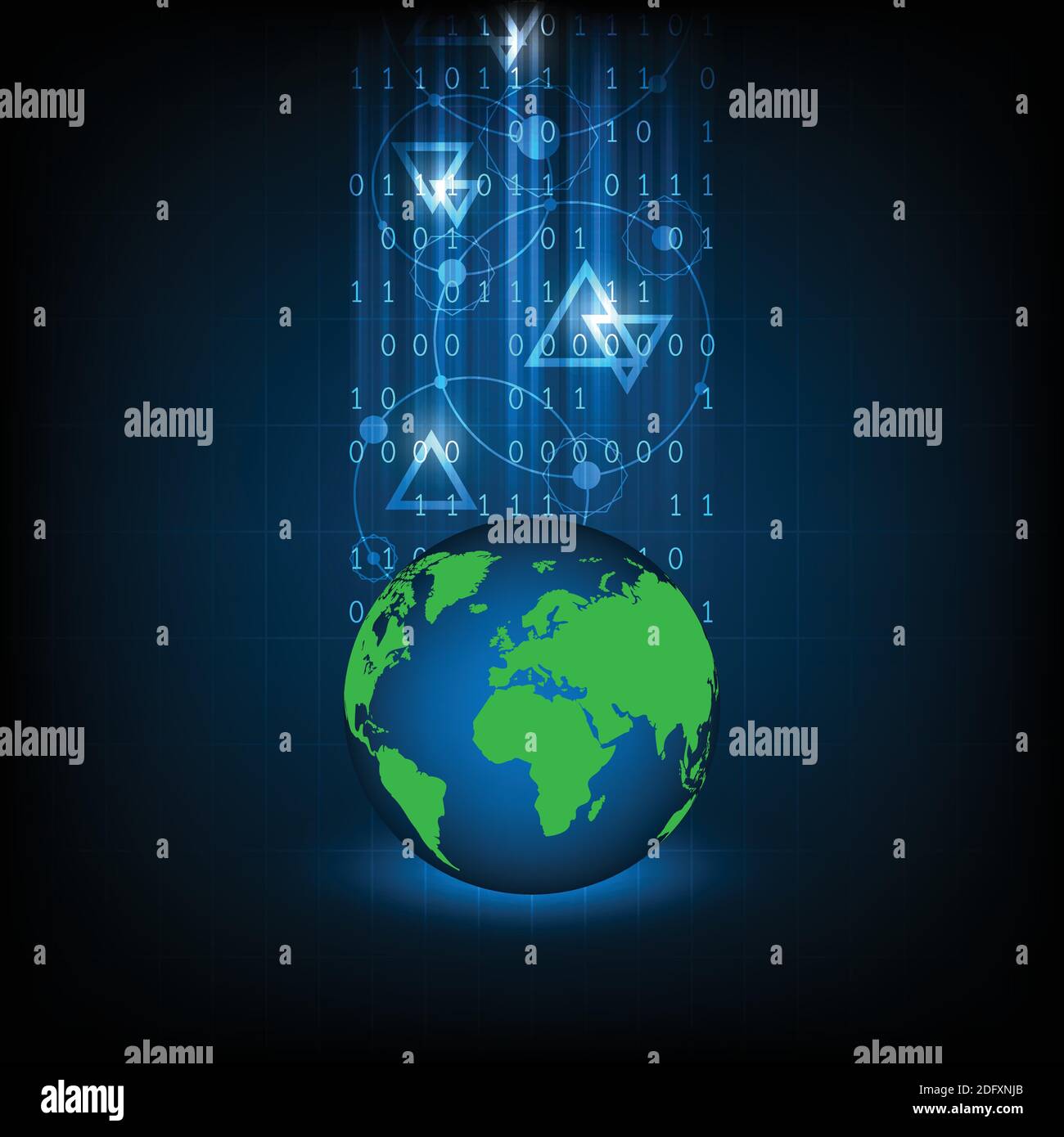 World system on dark blue background Stock Vector Image & Art - Alamy