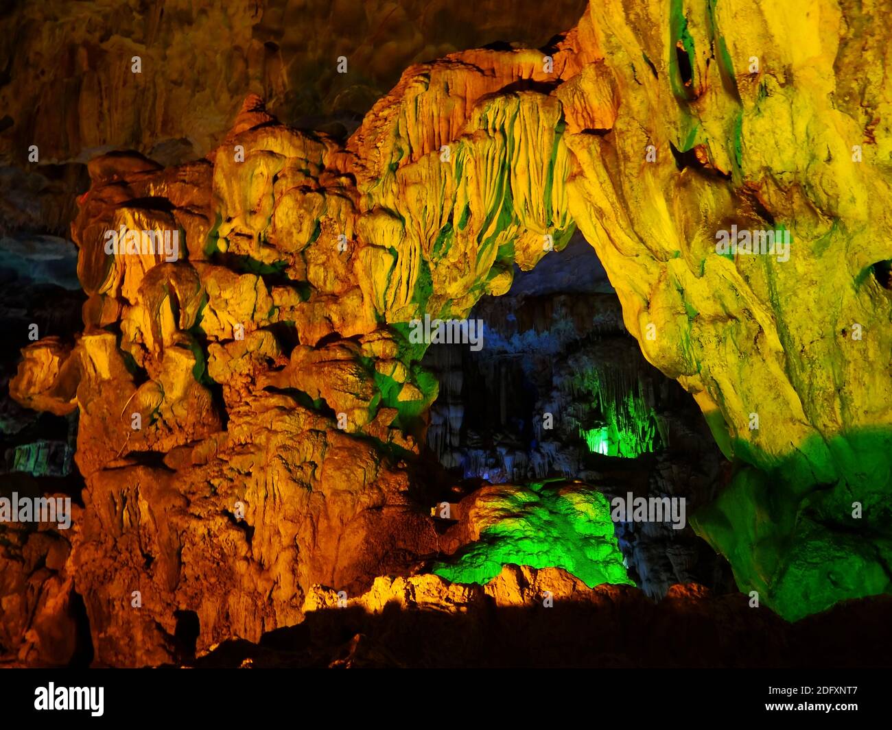 Rock formation and cave in Vietnam Stock Photo - Alamy