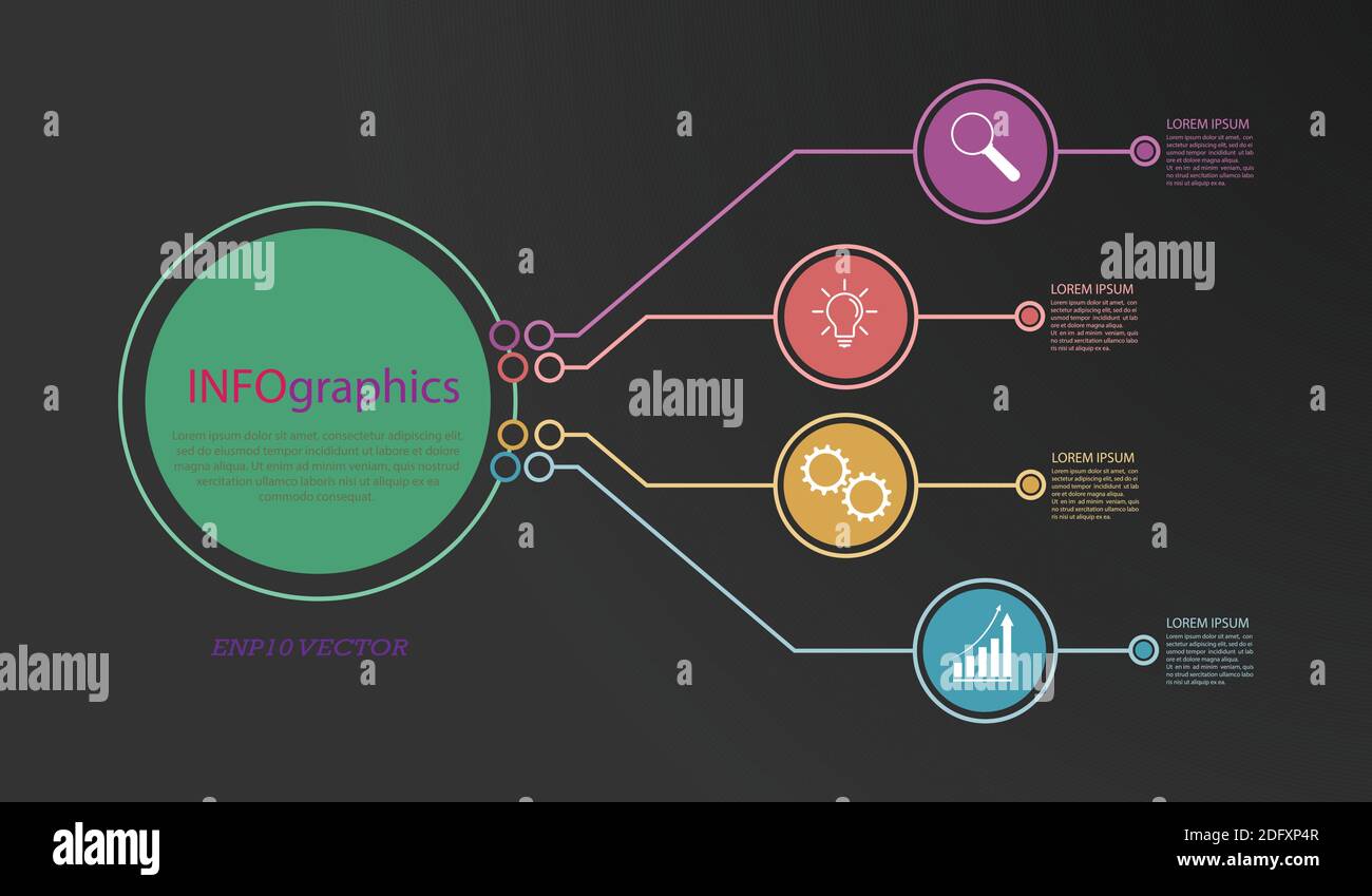 Infographics. Vector template with pictograms for business and finance ...