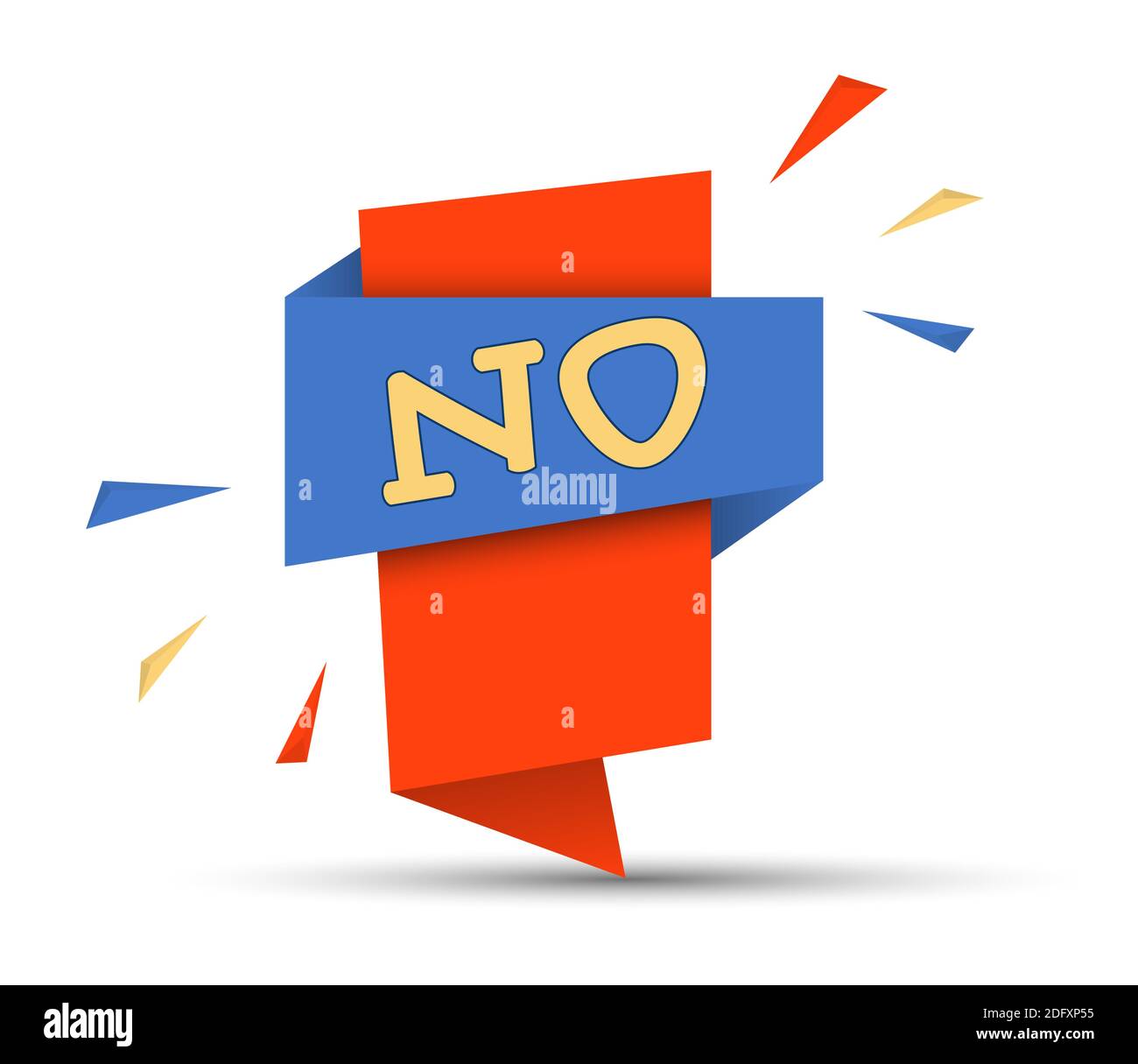 Colorful banner with the word NO. Simple stock vector illustration ...