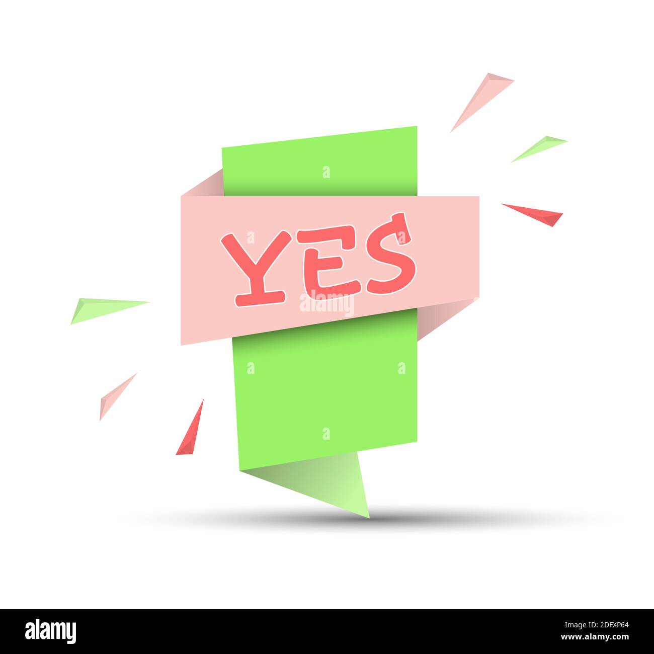Colorful banner with the word YES. Simple stock vector illustration ...