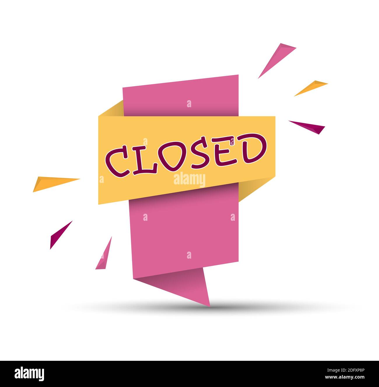 Colorful banner with the word CLOSED. Simple stock vector illustration ...