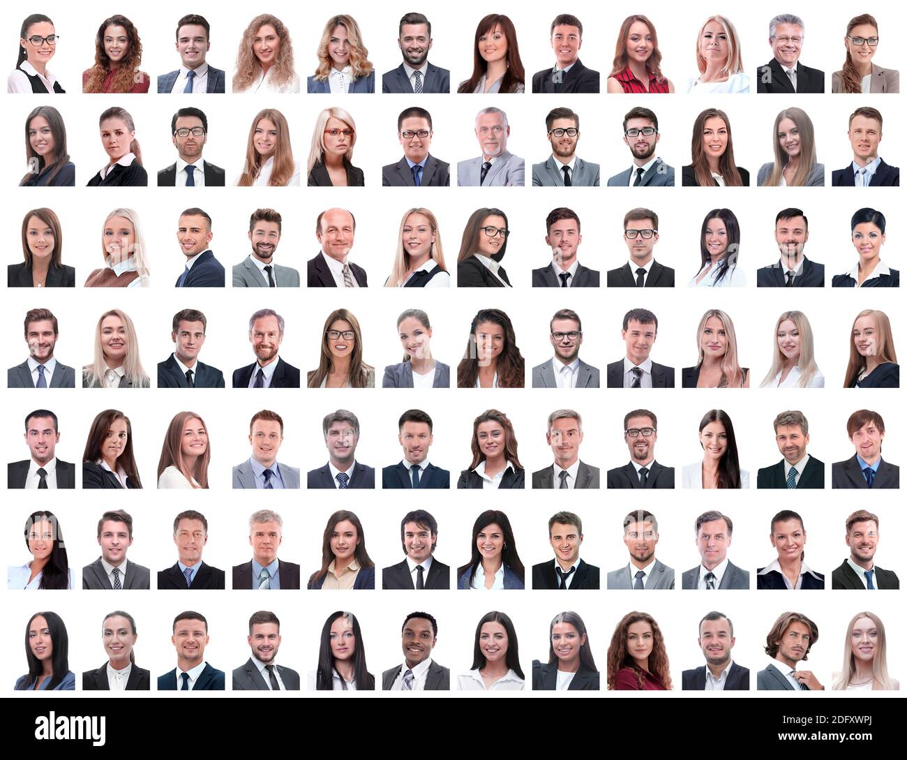 portraits of successful employees isolated on a white Stock Photo - Alamy