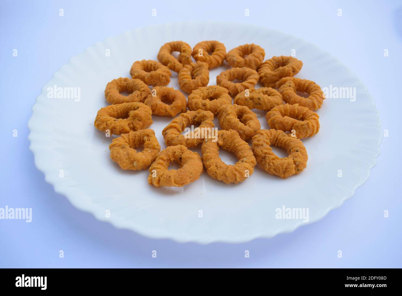 Ring murukku also known as Chegodilu Indian deep fried Snack eaten ...