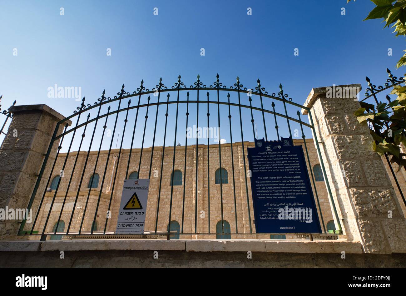 jerusalem, israel. 02-12-2020. The first power station in Jerusalem ...