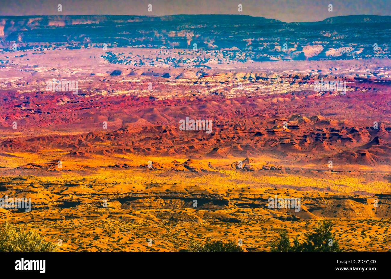 Colorful Red Canyon San Rafael Reef View Area Desert I-70 Highway Utah ...