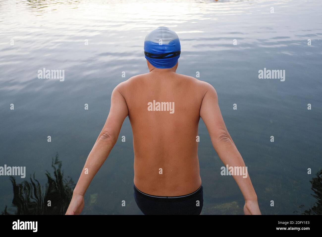 --FILE--Winter swimming enthusiasts who are a group of warriors in ...