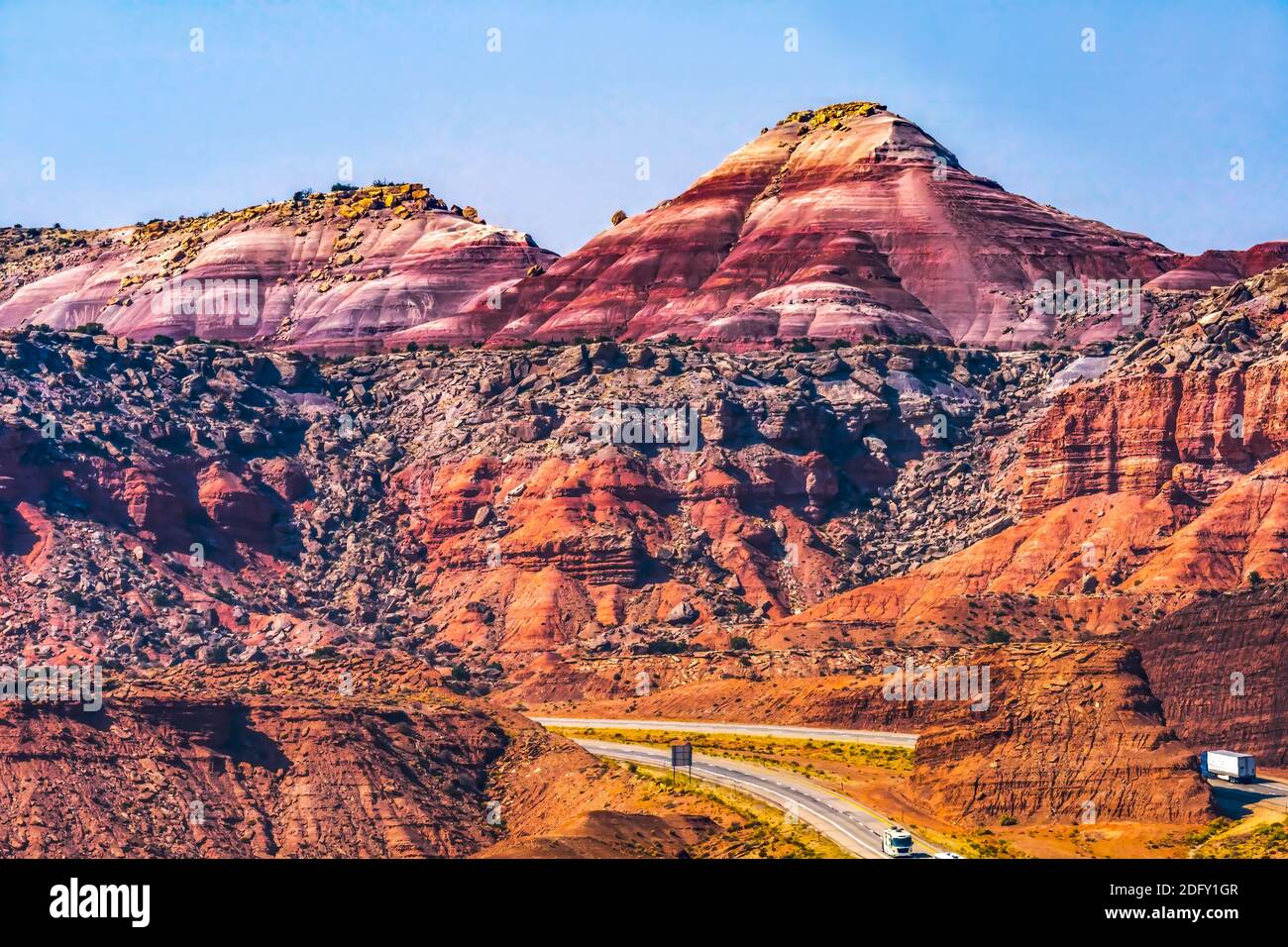 Colorful Red Canyon Castle Valley San Rafael Reef View Area Desert I-70 ...