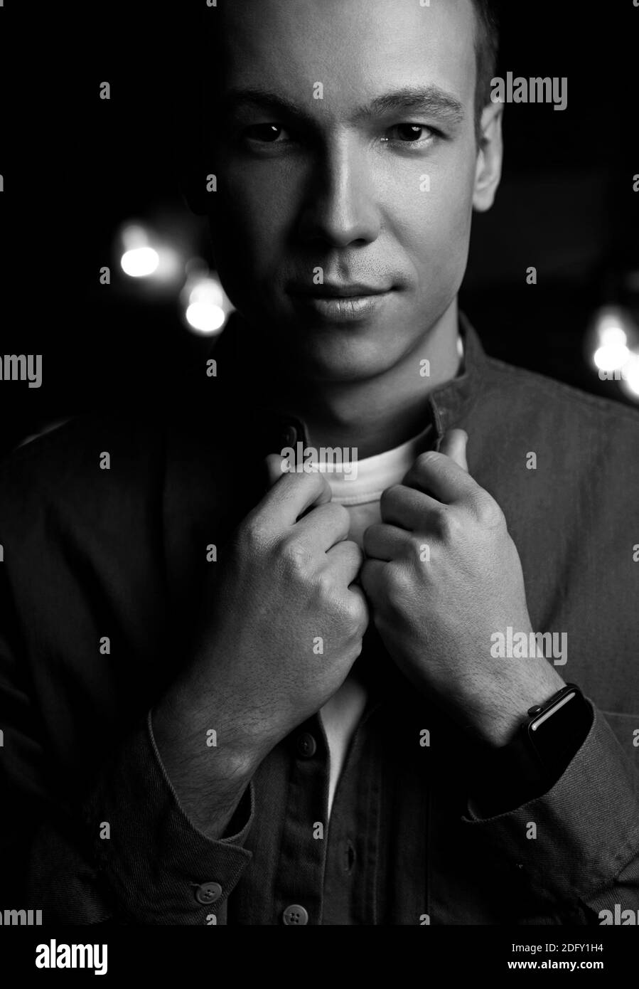 Business man blurred background Black and White Stock Photos & Images ...