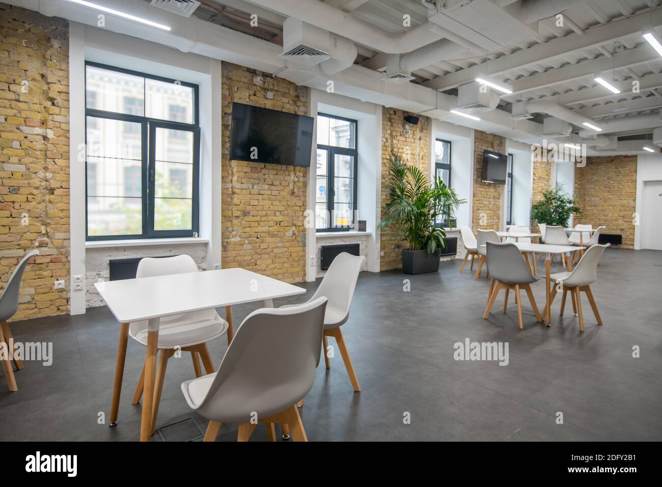 Picture of a nice modern office with white furniture Stock Photo - Alamy