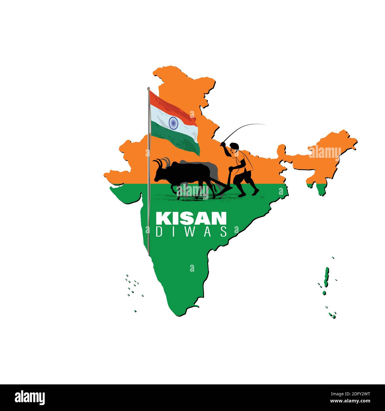 Vector illustration for Indian day kisan diwas means farmer days ...