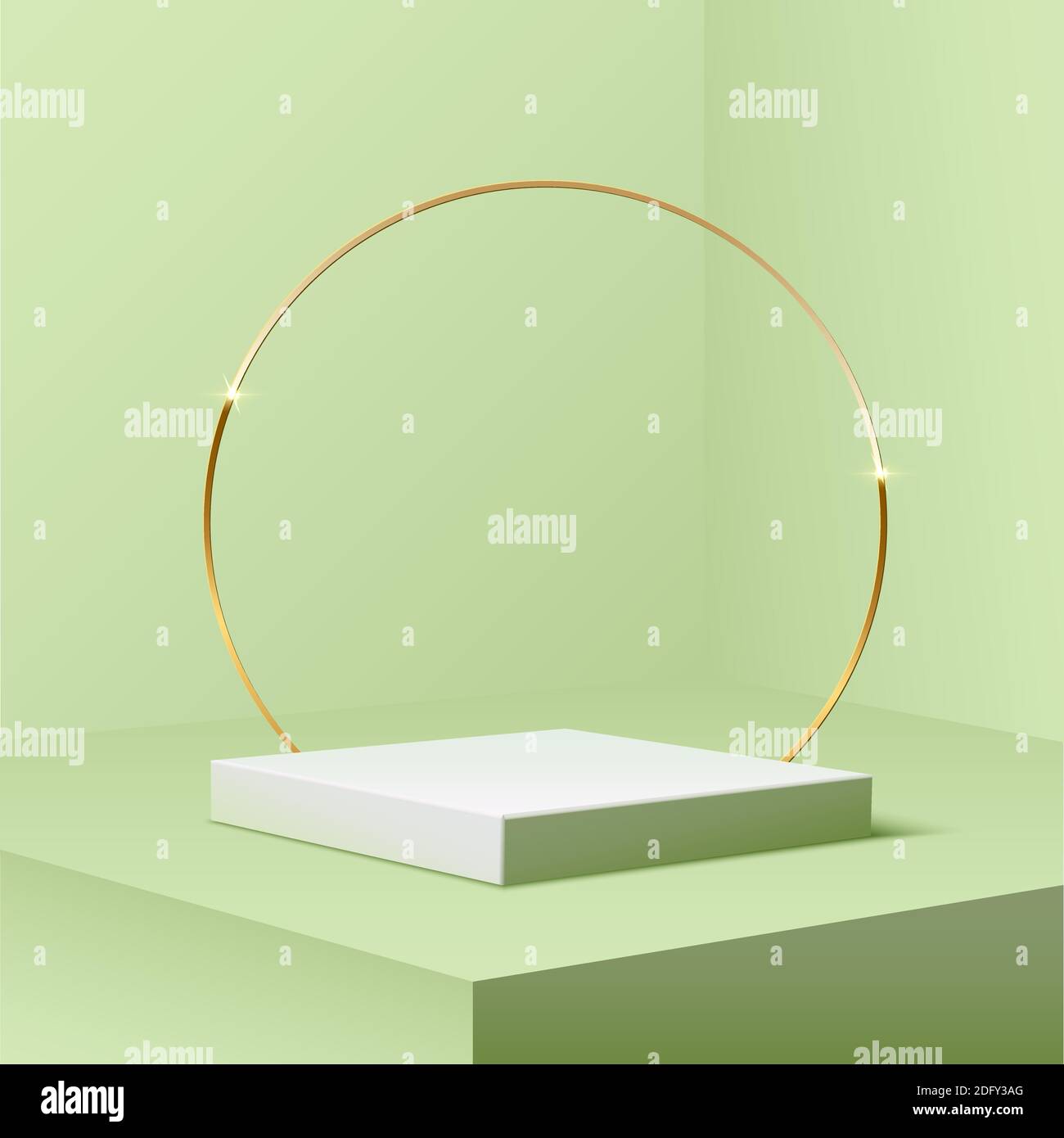 3d green podium stand Stock Vector Images - Alamy