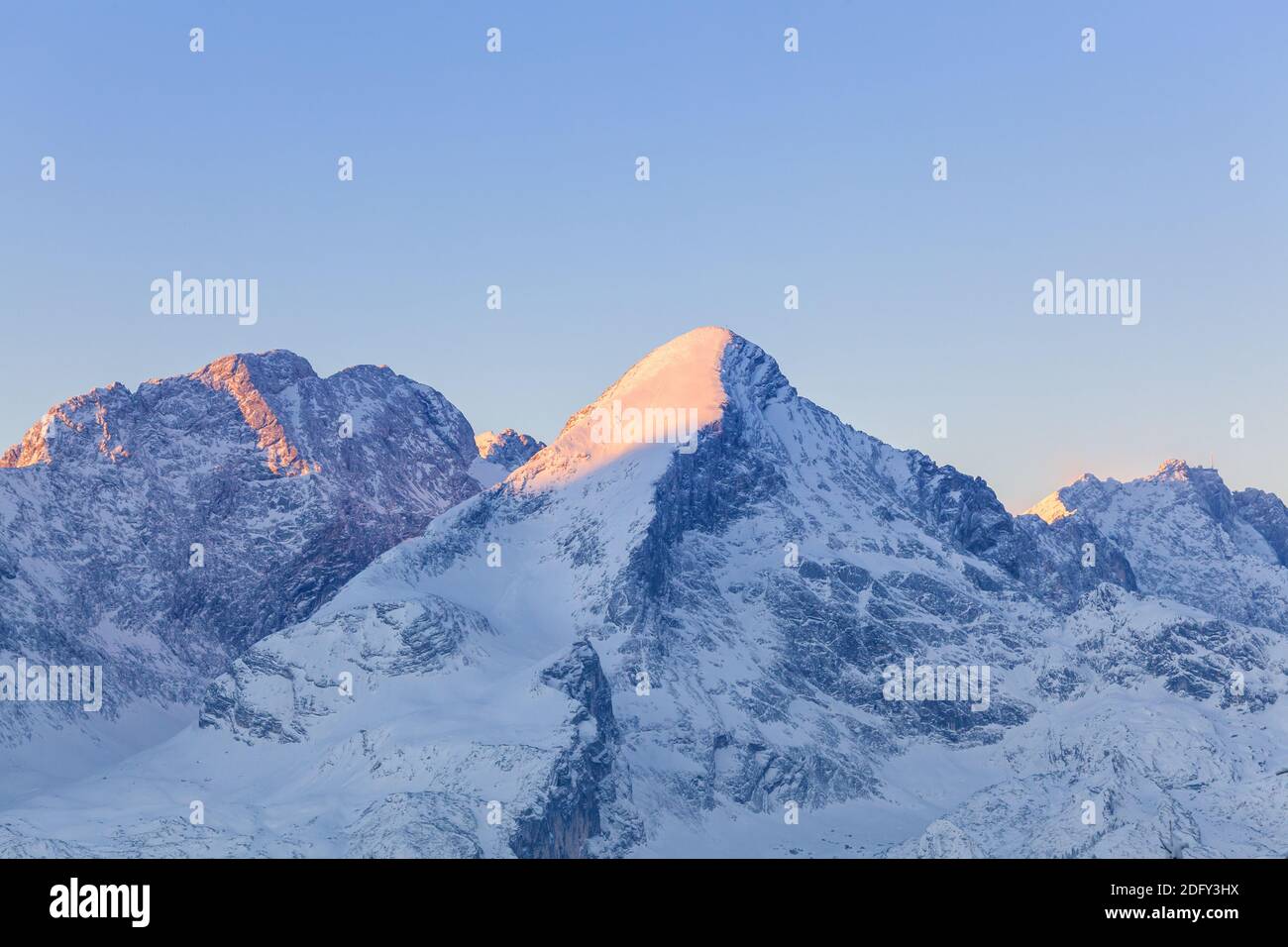 Winter mood with view to mount alpspitze hi-res stock photography and ...