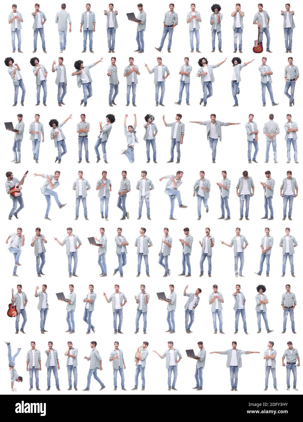 collage of photos of modern stylish guy Stock Photo - Alamy