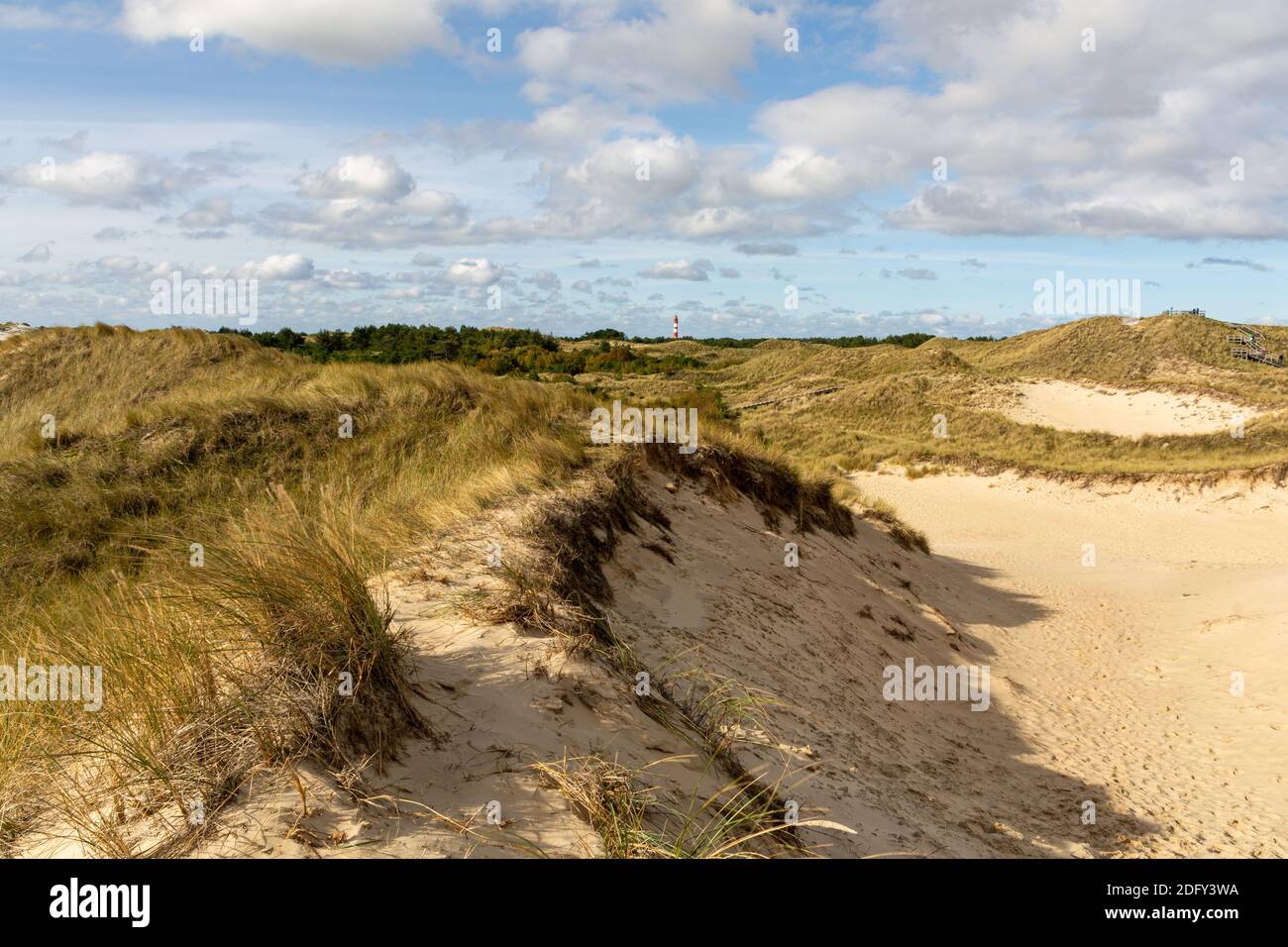 Lighthouse of Nebel on Amrum, Germany Stock Photo - Alamy