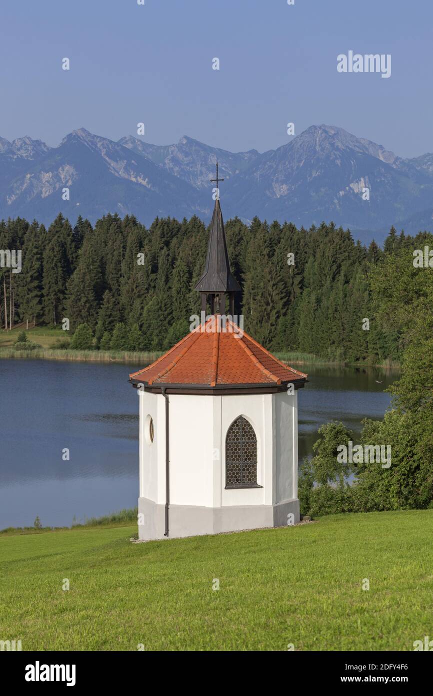 geography / travel, Germany, Bavaria, Rieden at Lake Forggen ...