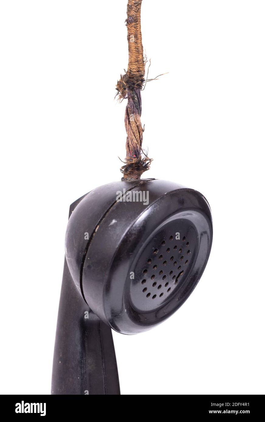 Vintage bakelite telephone horn, isolated on white Stock Photo - Alamy
