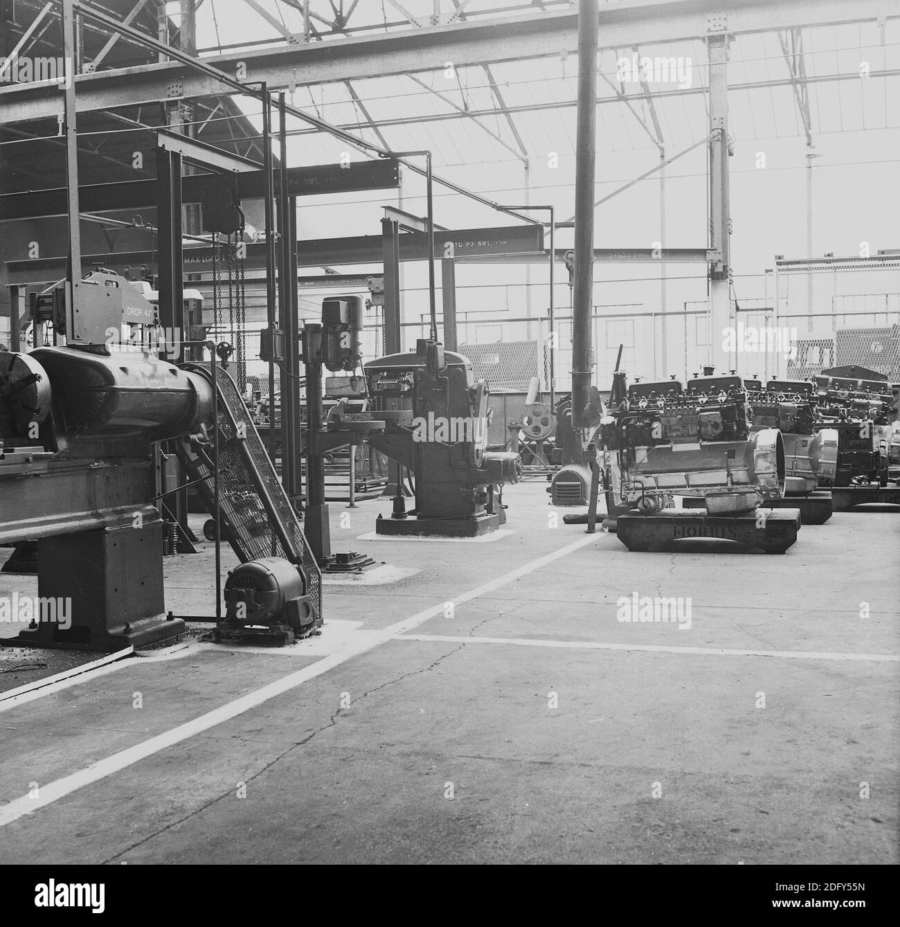 1950s, historical, factory floor at large brickworks, England, UK Stock ...