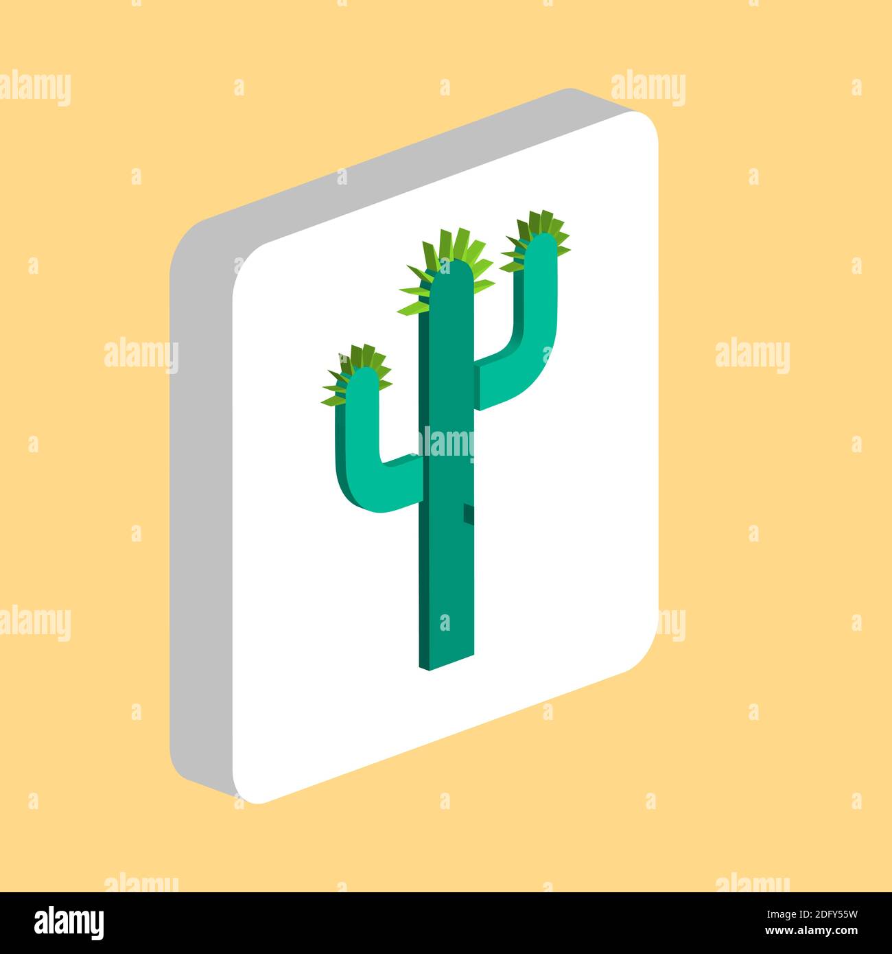 Cactus Simple vector icon. Illustration symbol design template for web ...