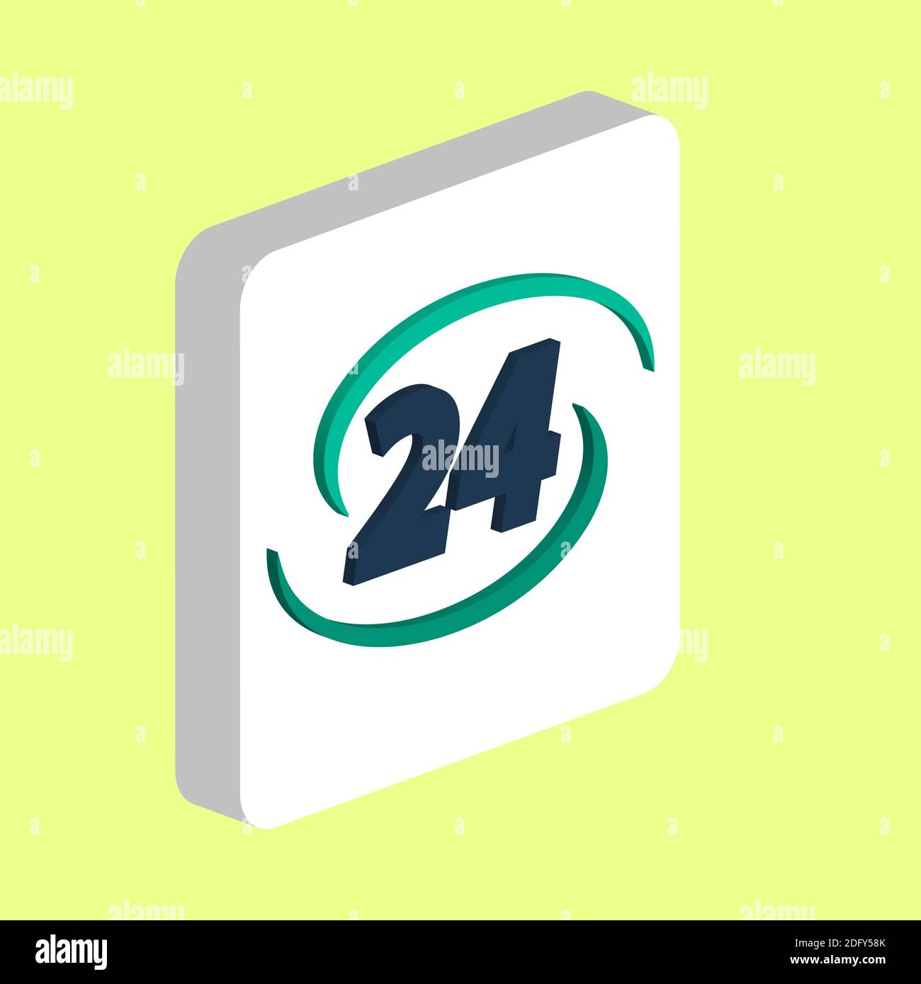 Open 24 hours Simple vector icon. Illustration symbol design template ...