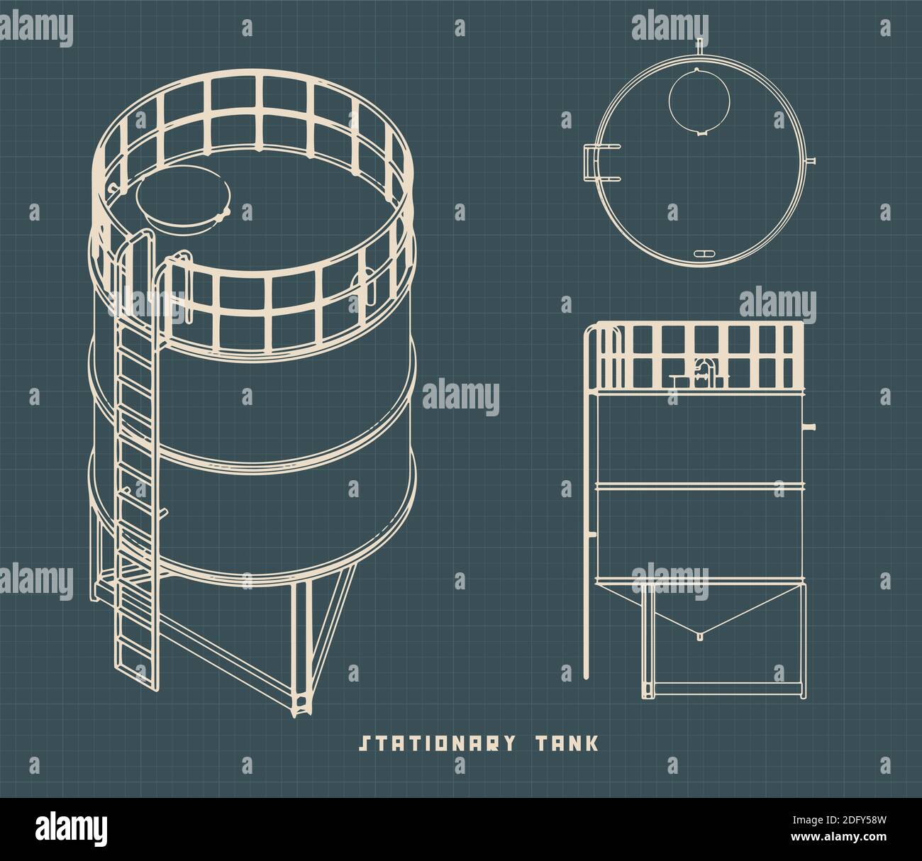 Stationary tank Stock Vector Images - Alamy