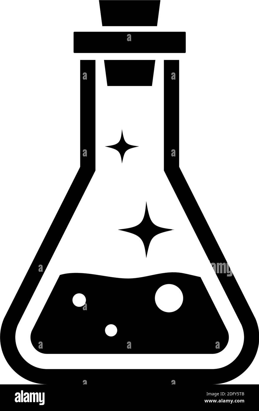 Health Magic Mana Potion, Elixir Bottle. Flat Vector Icon illustration ...