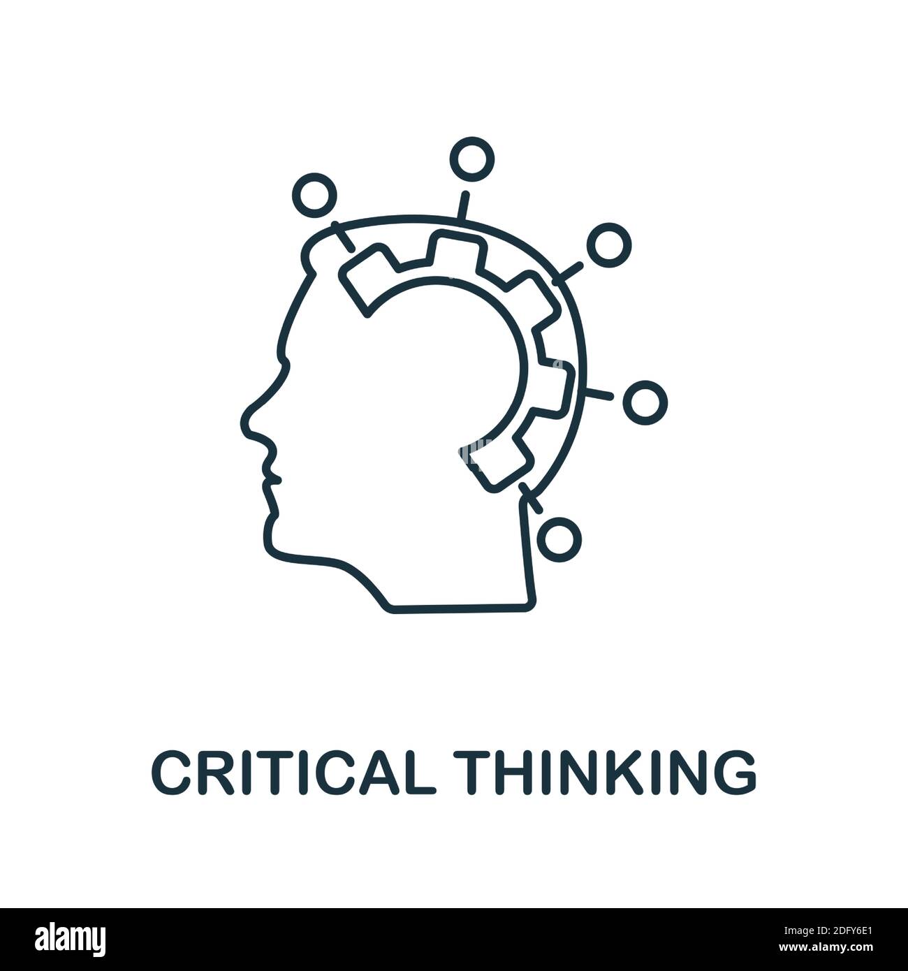 Critical Thinking icon. Line style element from life skills collection. Thin Critical Thinking ...