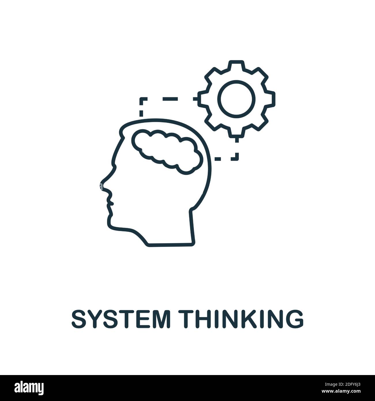 System Thinking icon. Line style element from life skills collection ...