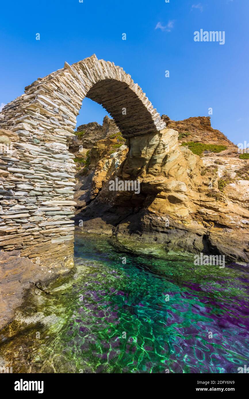 Venetian fortress and old stone bridge in front of the capital of the ...