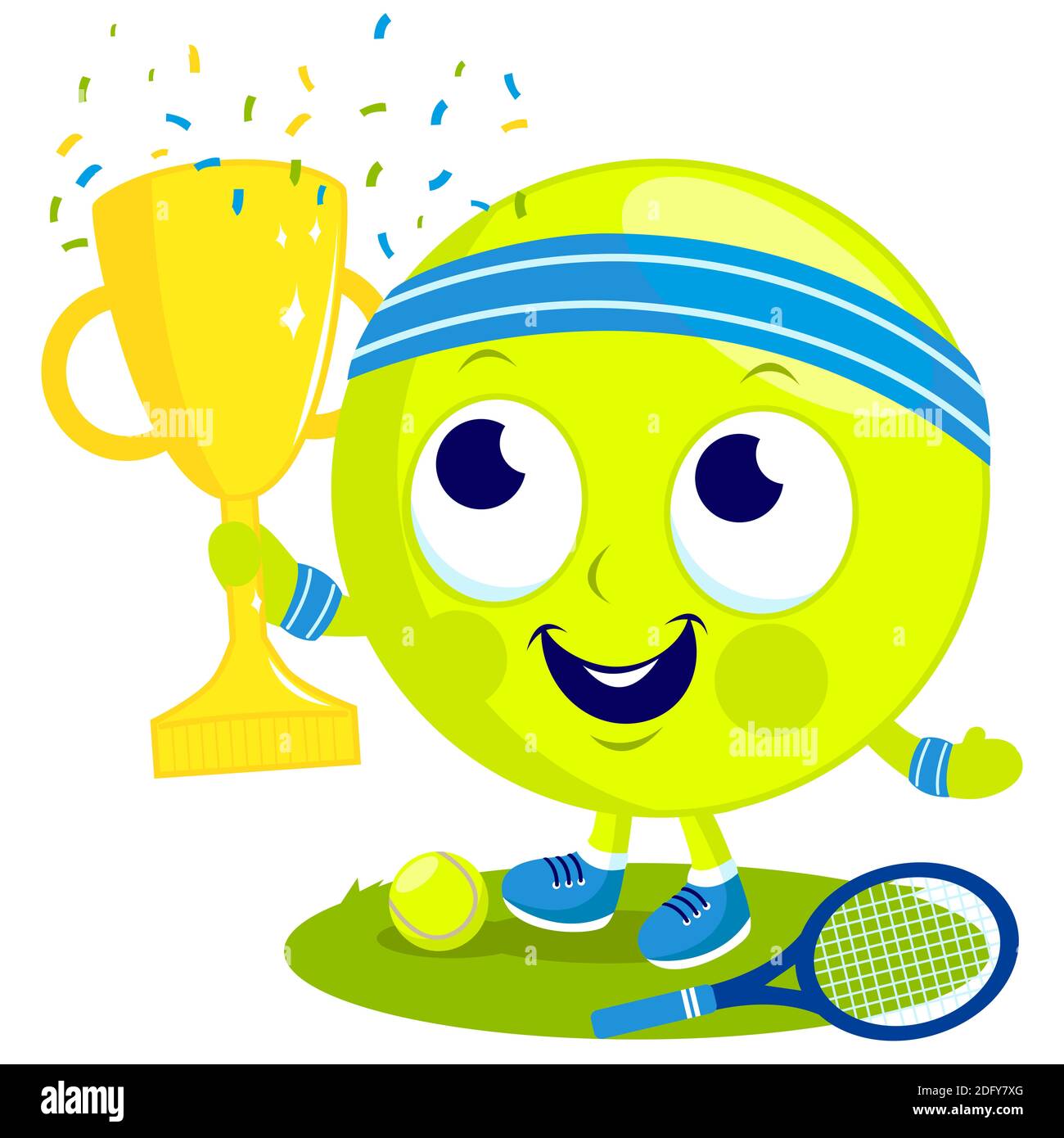 Cartoon tennis ball hi-res stock photography and images - Alamy
