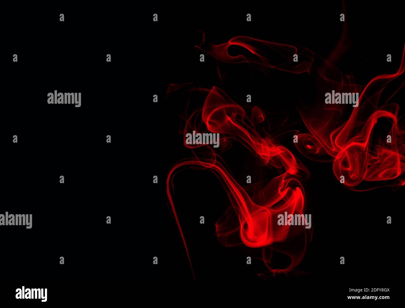 Red smoke abstract on black background, fire design and darkness ...