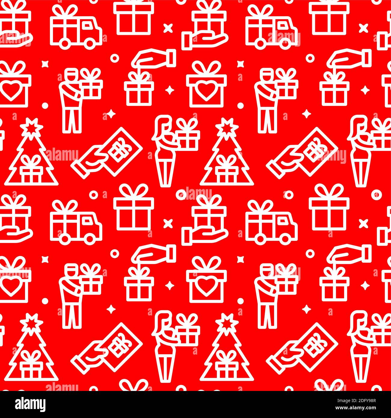illustration of the gifts red seamless pattern Stock Vector Image & Art ...