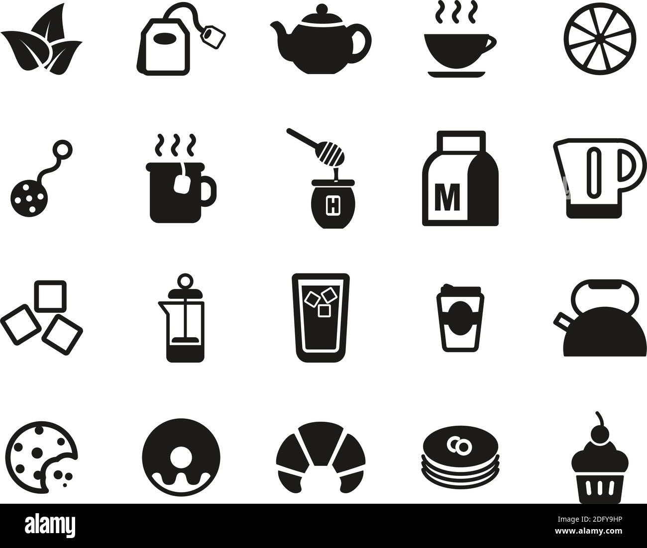 Big leaf tea Stock Vector Images - Alamy