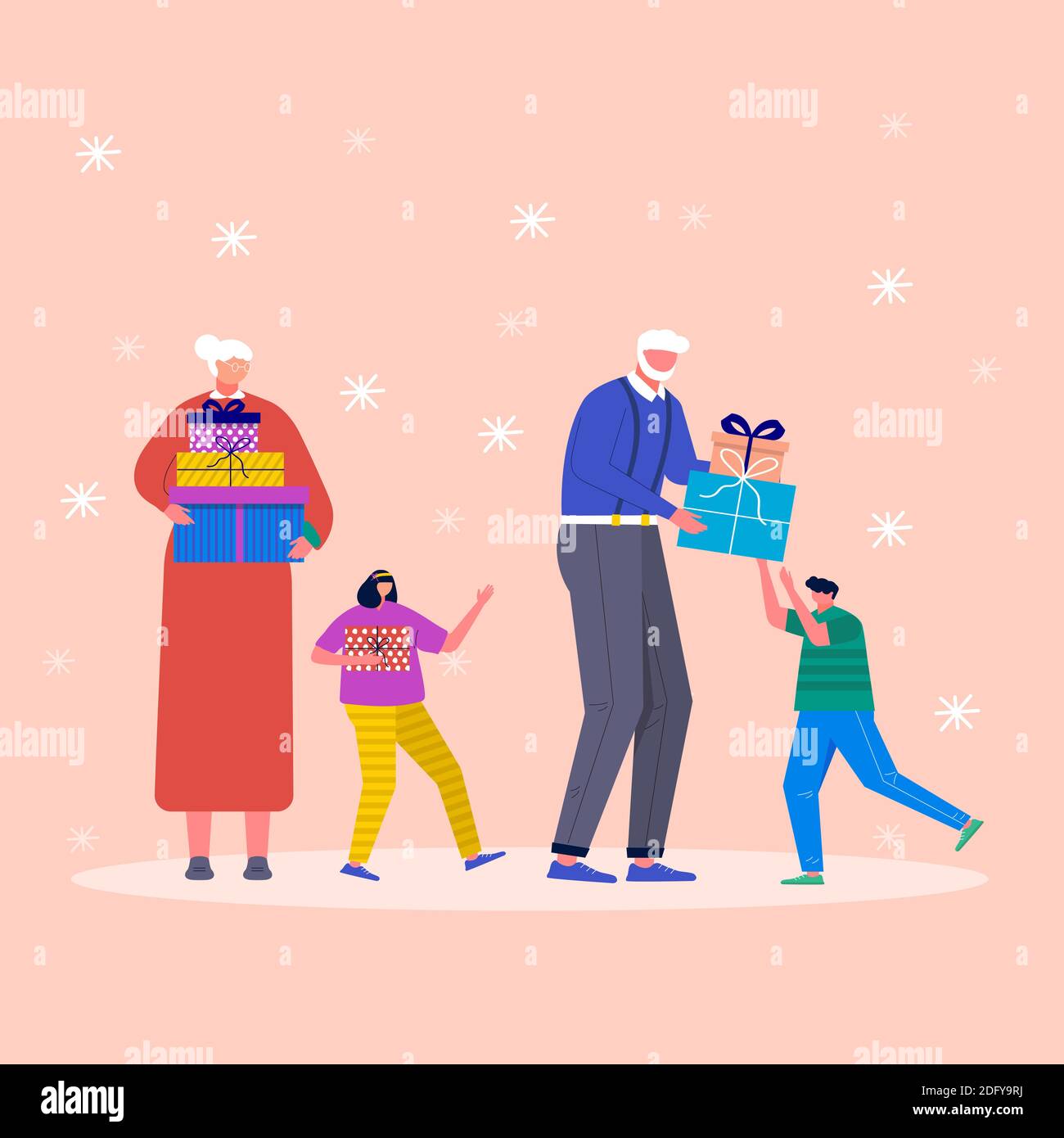 Family cold group home Stock Vector Images - Alamy