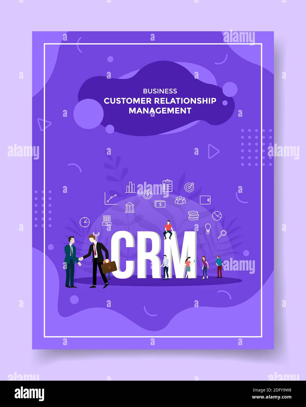 business customer relationship management people standing handshake ...