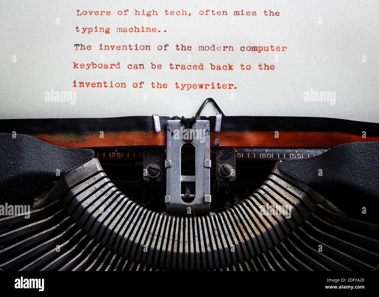 A statement about old fashioned typewriters and their relationship with ...